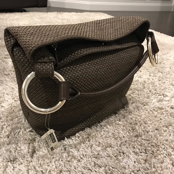 Sequoia Paris | Bags | Nwt Sequoia Paris Brown Woven Tote Leather ...